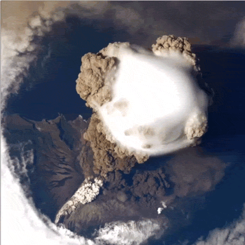 GIF volcano landscape - animated GIF on GIFER