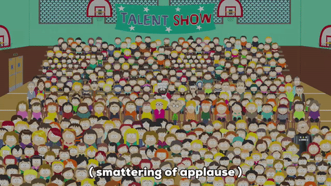 GIF crowd applause talent show - animated GIF on GIFER