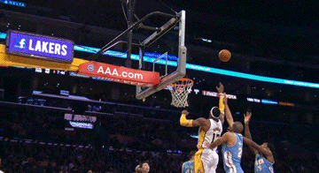 GIF sports los angeles lakers denver nuggets - animated GIF on GIFER