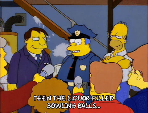 GIF homer simpson chief wiggum mayor quimby - animated GIF on GIFER