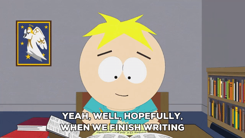 GIF talking butters stotch reading - animated GIF on GIFER