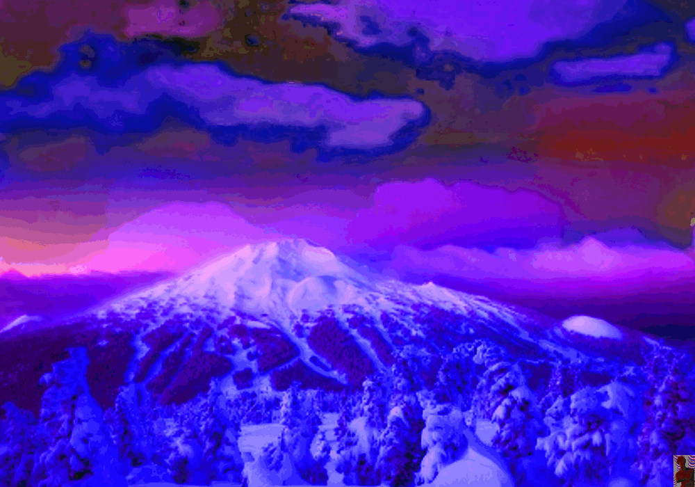 Trippy psychedelic landscape GIF - Find on GIFER