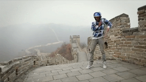 GIF china dancing great wall - animated GIF on GIFER