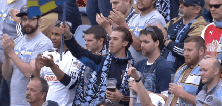 Fans cheering philadelphia union GIF - Find on GIFER