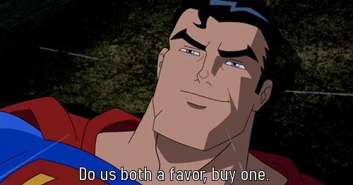 Superman smirk buy one GIF - Find on GIFER