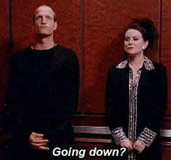 GIF megan mullally woody harrelson will and grace - animated GIF on GIFER