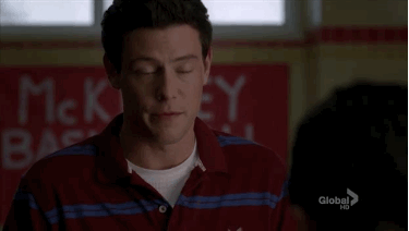 Finn hudson cory monteith glee 308 GIF - Find on GIFER
