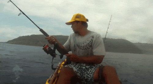 GIF fishing surprise sports - animated GIF on GIFER