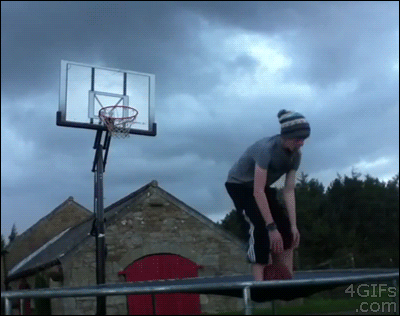 Backflip fail basketball GIF - Find on GIFER