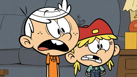 GIF the loud house scared nickelodeon - animated GIF on GIFER