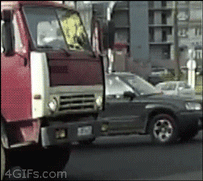 GIF truck reverse driver - animated GIF on GIFER