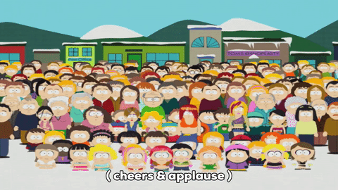 Happy crowd cheering GIF - Find on GIFER
