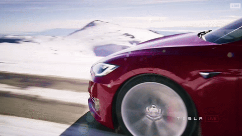 Tesla tesla model 3 model 3 snow GIF - Find on GIFER
