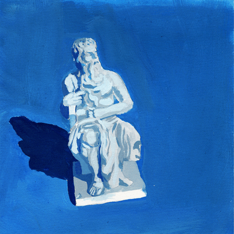 Thinking statue art GIF - Find on GIFER
