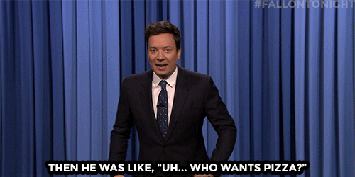 Pizza jimmy fallon tonight show GIF - Find on GIFER
