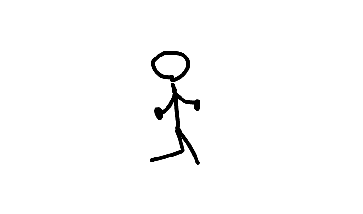 Stick Figures Running Gif