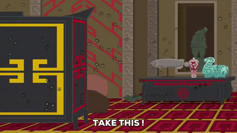 GIF angry eric cartman gun - animated GIF on GIFER