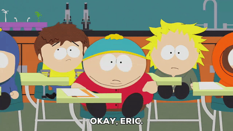 GIF eric cartman kids school - animated GIF on GIFER