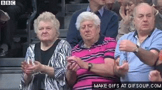 People old clapping GIF - Find on GIFER