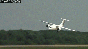 GIF airplane land fail - animated GIF on GIFER - by Felhagra