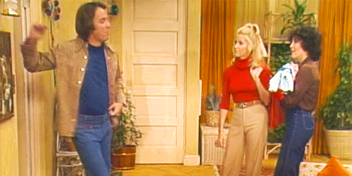 Janet wood chrissy snow threes company GIF - Find on GIFER