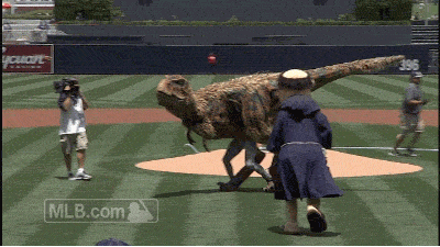 Dinosaur baseball GIF - Find on GIFER