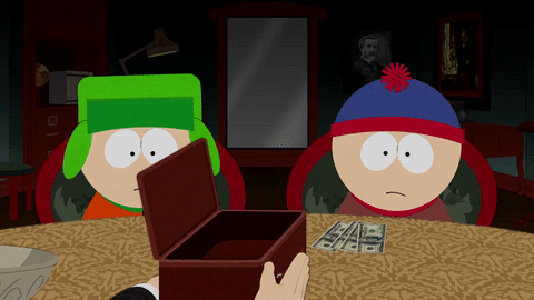GIF money stan marsh kyle broflovski - animated GIF on GIFER