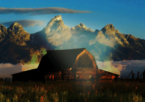 House mountain animation GIF - Find on GIFER