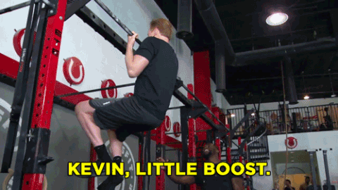 GIF workout exercise kevin hart - animated GIF on GIFER