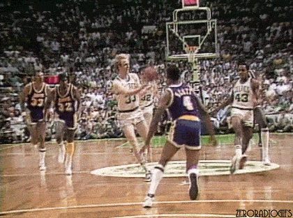 GIF larry bird sports vintage - animated GIF on GIFER