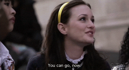 Blair waldorf bye annoyed GIF - Find on GIFER