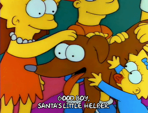 Santas little helper season 3 homer simpson GIF - Find on GIFER