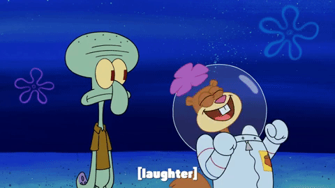 Sandy Cheeks Laughing