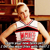 Glee kitty wilde GIF - Find on GIFER