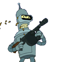 Bender Machine Gun Gif