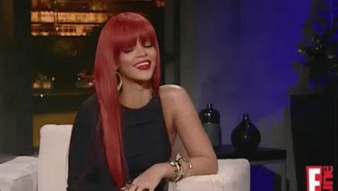GIF lol rihanna laughing - animated GIF on GIFER