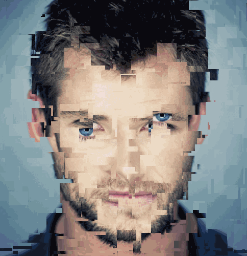 Glitch chris hemsworth processing GIF on GIFER - by Delafym