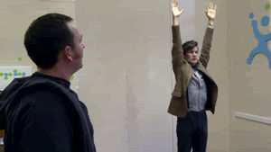 GIF hands up - animated GIF on GIFER