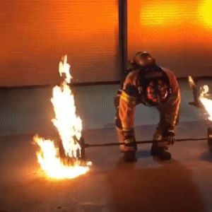 GIF firefighter flaming lbs - animated GIF on GIFER