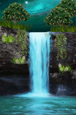 GIF waterfall wasserfall cascade - animated GIF on GIFER - by Banius