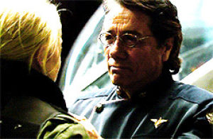 Starbuck battlestar galactica edward james olmos GIF - Find on GIFER