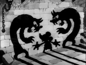 Walt Disney And Mickey Mouse Shadow