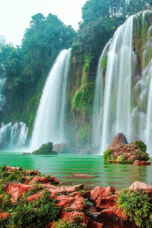 GIF waterfall wasserfall cascade - animated GIF on GIFER - by Banius