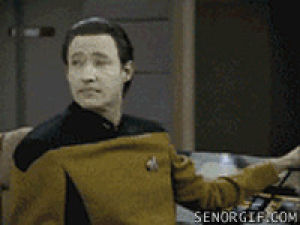Star Trek Data Laughing Gif