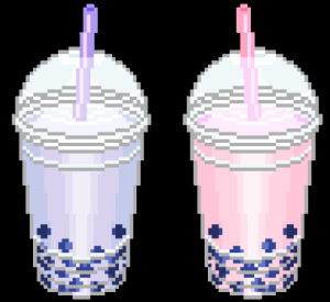 GIF pink kawaii boba - animated GIF on GIFER