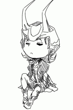Chibi Loki Coloring Pages