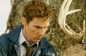 GIF mathew mcconaughey true detective smoking - animated GIF on GIFER