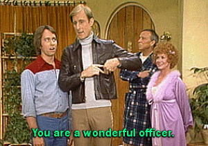 Joyce dewitt audra lindley john ritter GIF - Find on GIFER