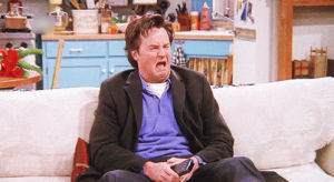 GIF friends shocked joey tribbiani - animated GIF on GIFER