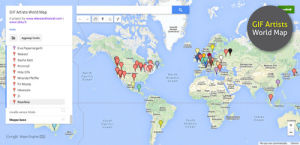 Artists world map GIF - Find on GIFER